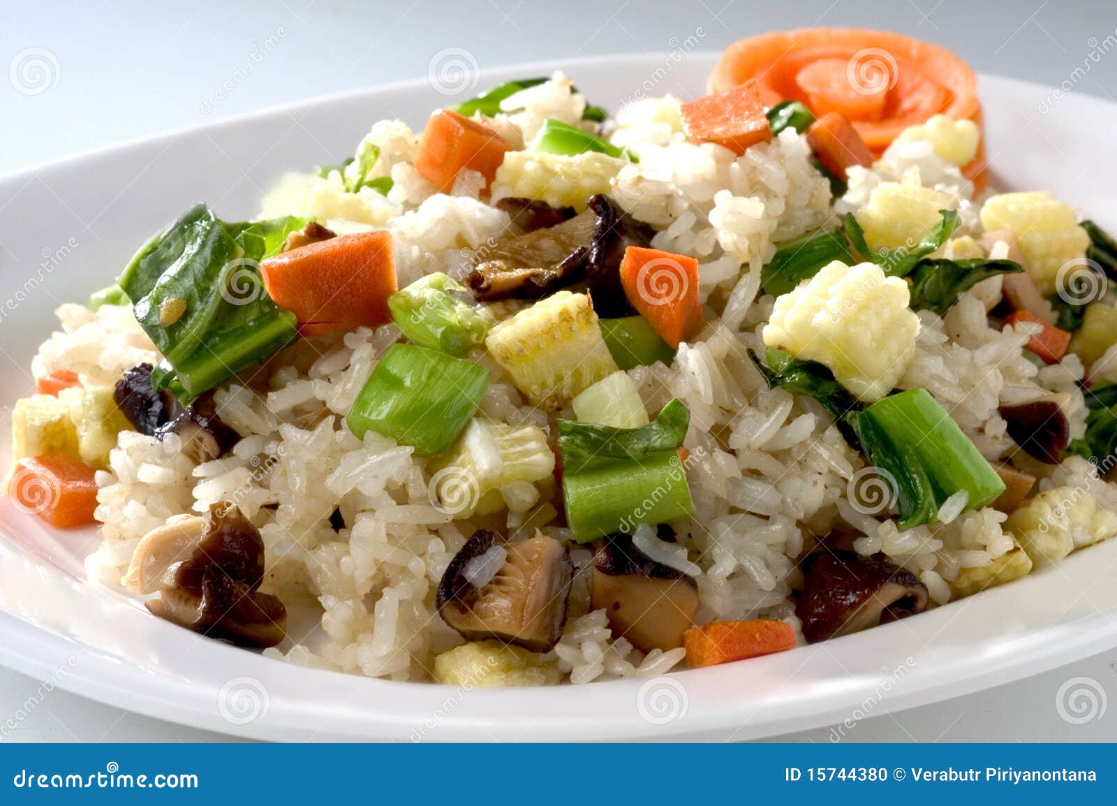 Fired rice vegetable stock photo. Image of fired, chinese - 15744380