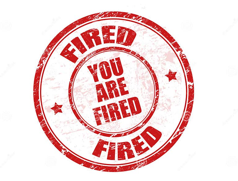 Fired stamp stock vector. Illustration of design, dismiss - 17643157