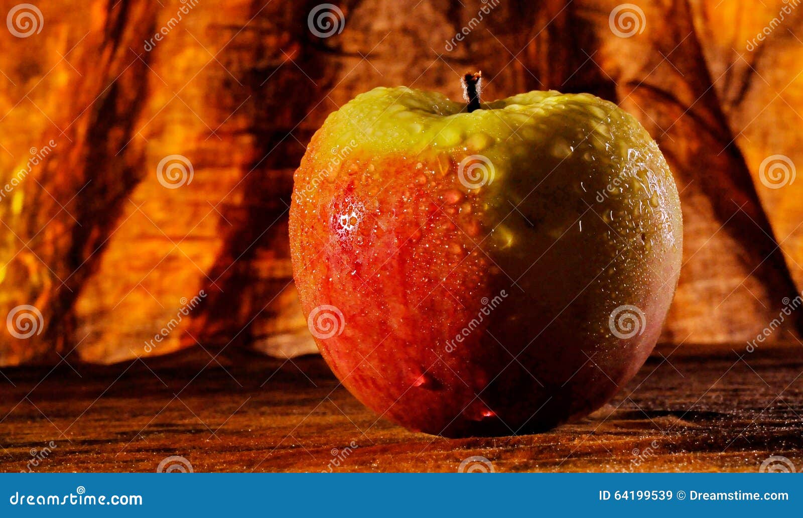 Fired tasty apple stock image. Image of bright, apple - 64199539