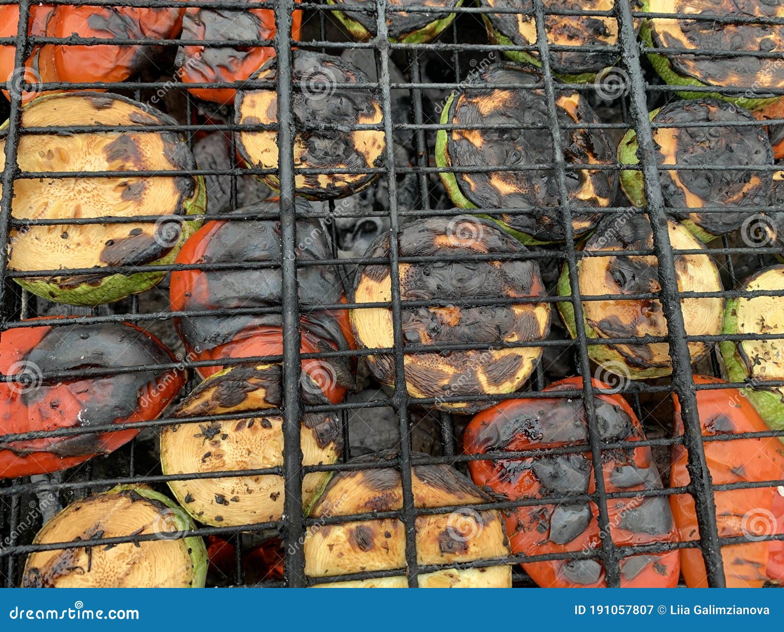 Fired vegetable grill stock image. Image of healthy - 191057807