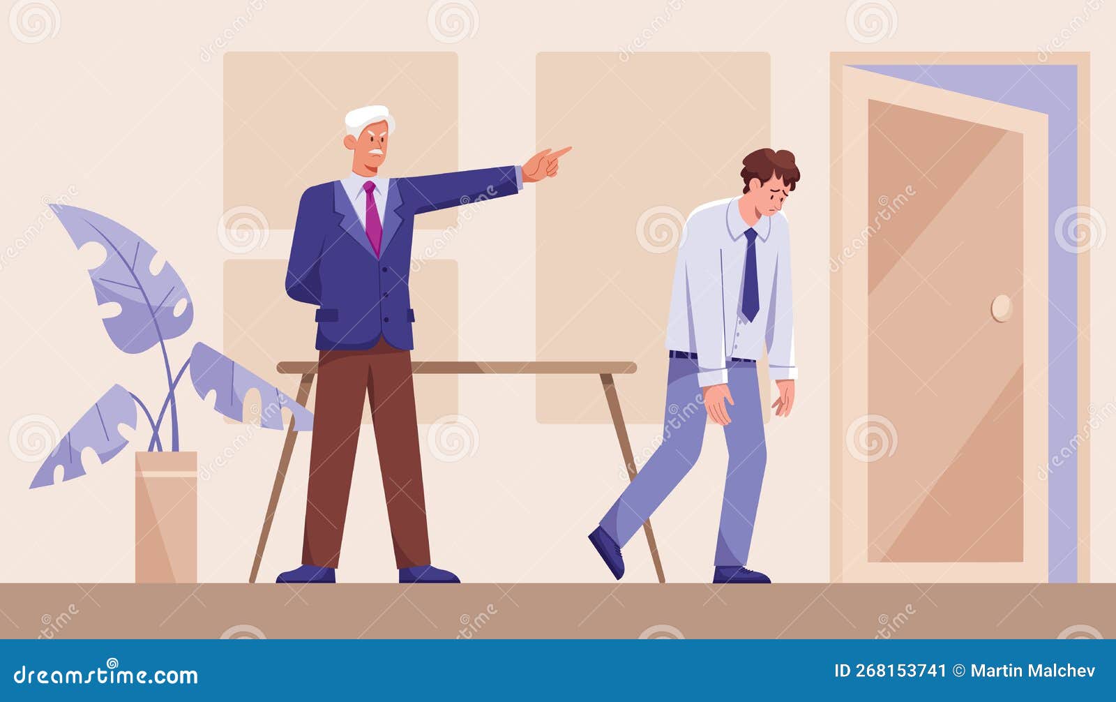 Fired from Work Office Worker Stock Vector - Illustration of office ...