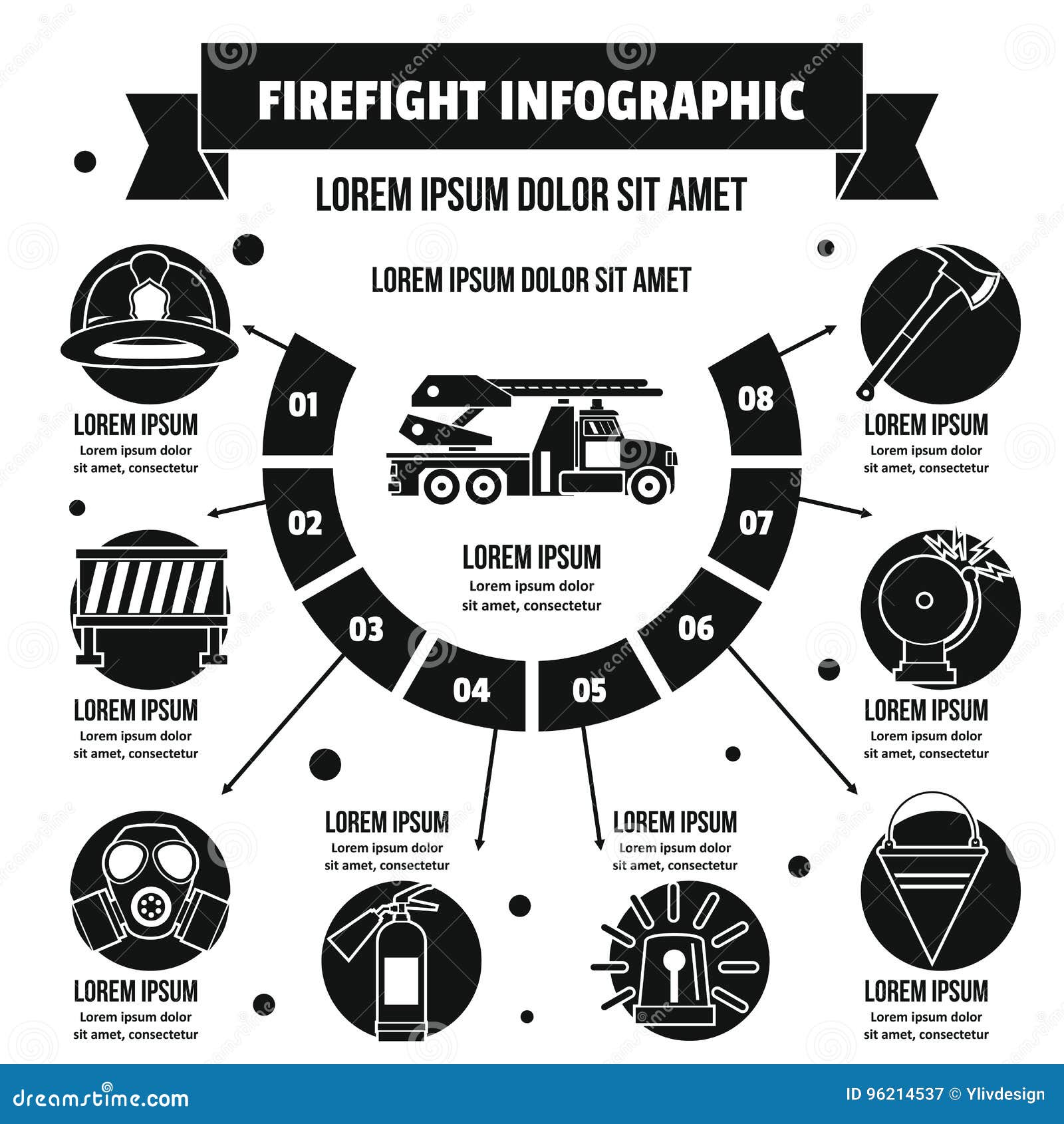Firefight Infographic Concept, Simple Style Stock Vector - Illustration ...