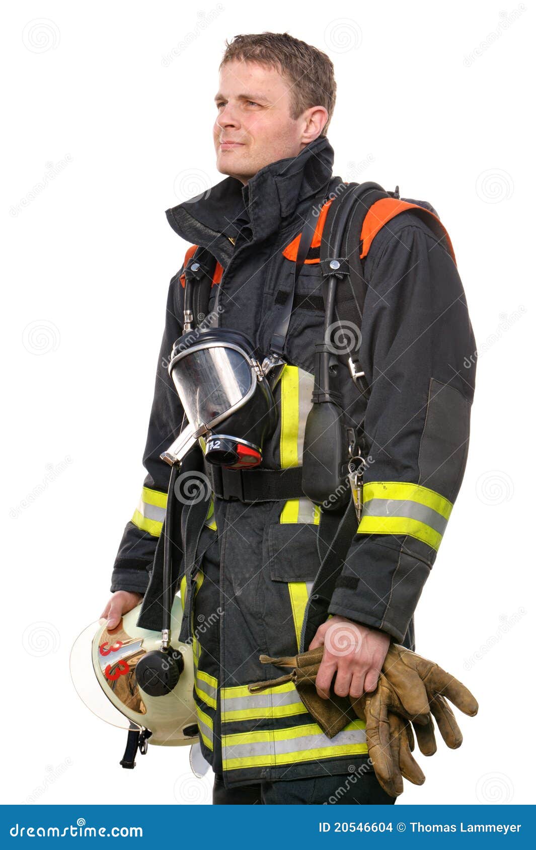 Firefighter stock photo. Image of hose, protection, adult - 20546604