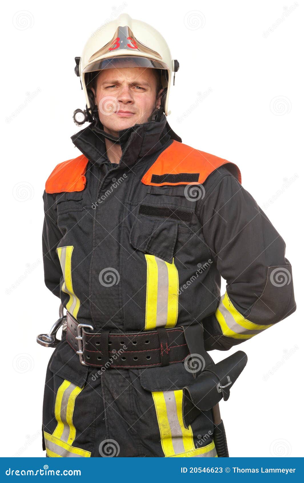 Firefighter stock image. Image of isolated, adult, person - 20546623