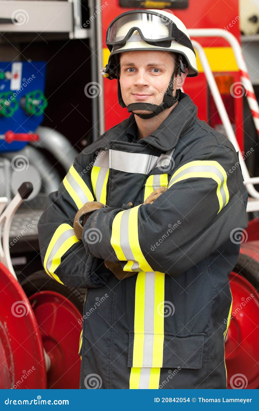 Firefighter stock photo. Image of dangerous, looking - 20842054