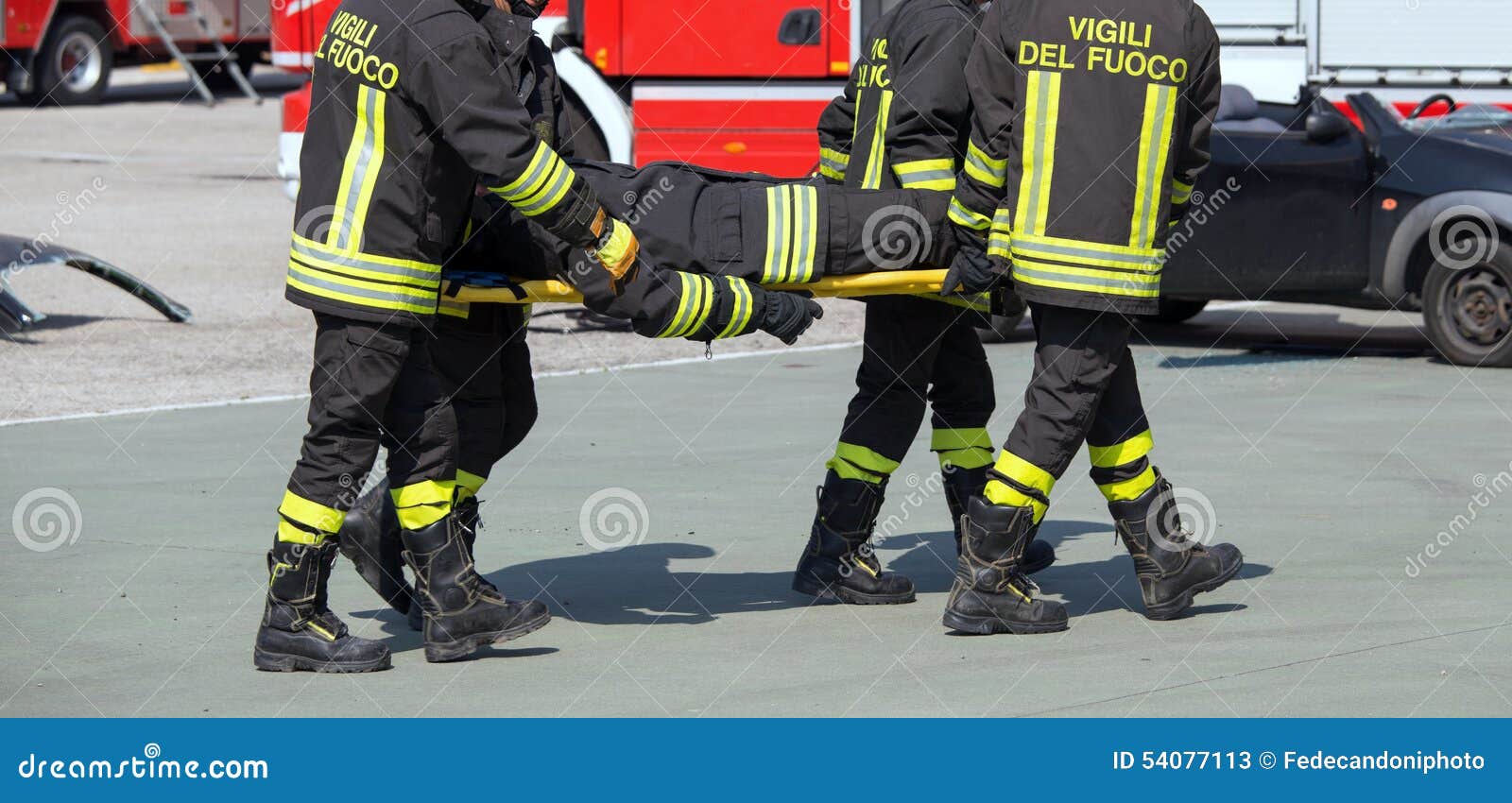 Firefighter in Action with Foam To Put Out the Fire Stock Image - Image ...