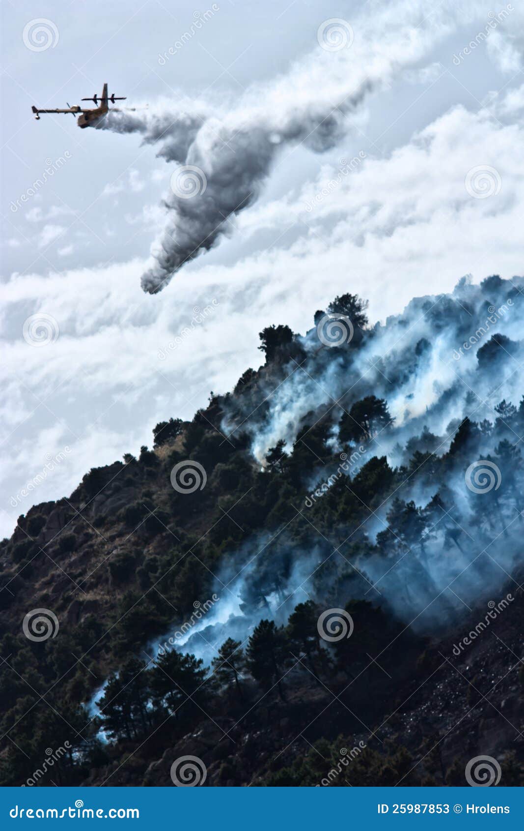 Firefighter Aircraft Throw Water Editorial Stock Photo - Image of burn ...