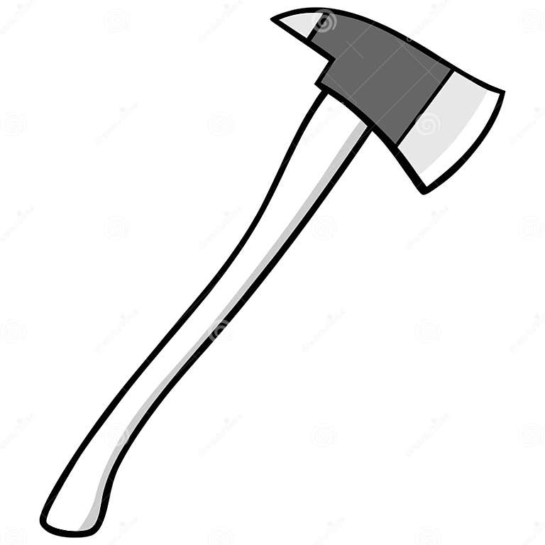 Firefighter Ax Illustration Stock Vector - Illustration of cartoon ...