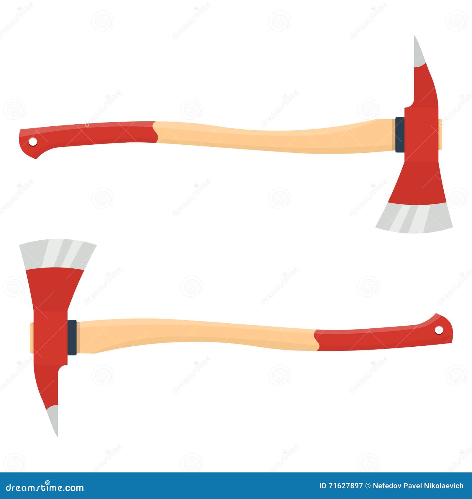 Firefighter Axe Illustration Isolated On White Background Royalty-Free ...