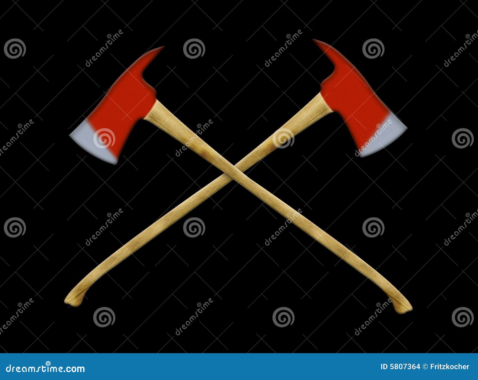 Firefighter Axes Crossing Isolated Stock Photo - Image of control ...