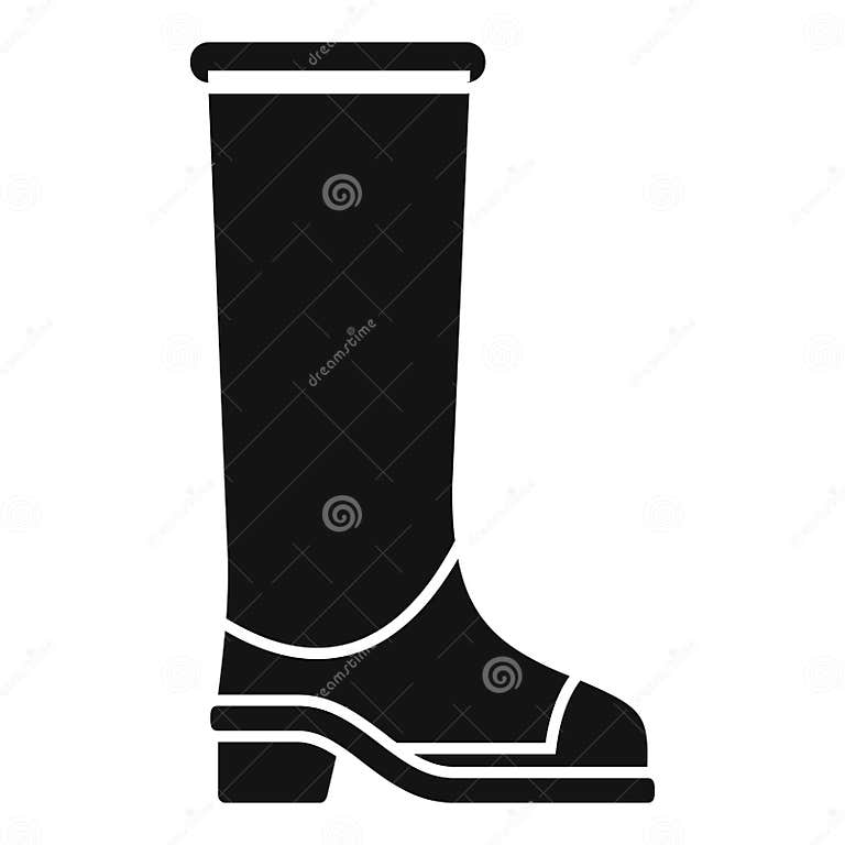 Firefighter Boot Protecting from Fire Icon, Simple Style Stock Vector ...