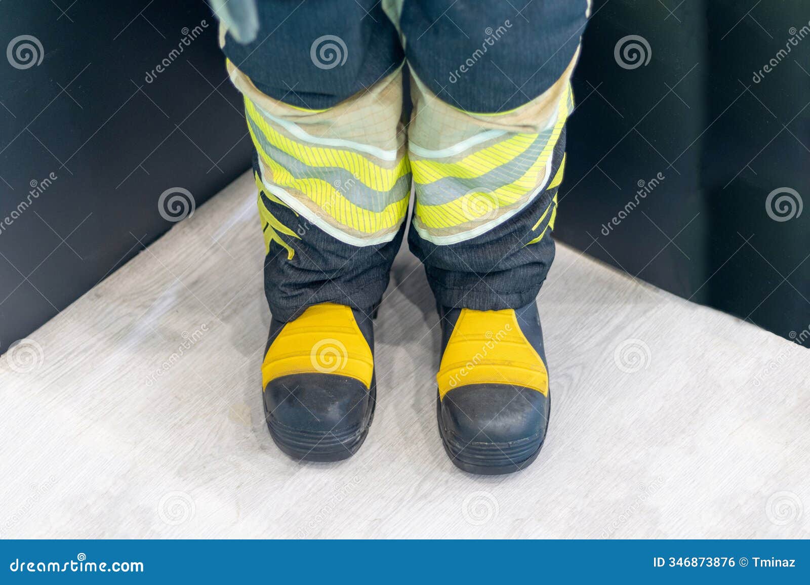 Firefighter Boots and Trousers, Protective Work Clothes Stock Photo ...