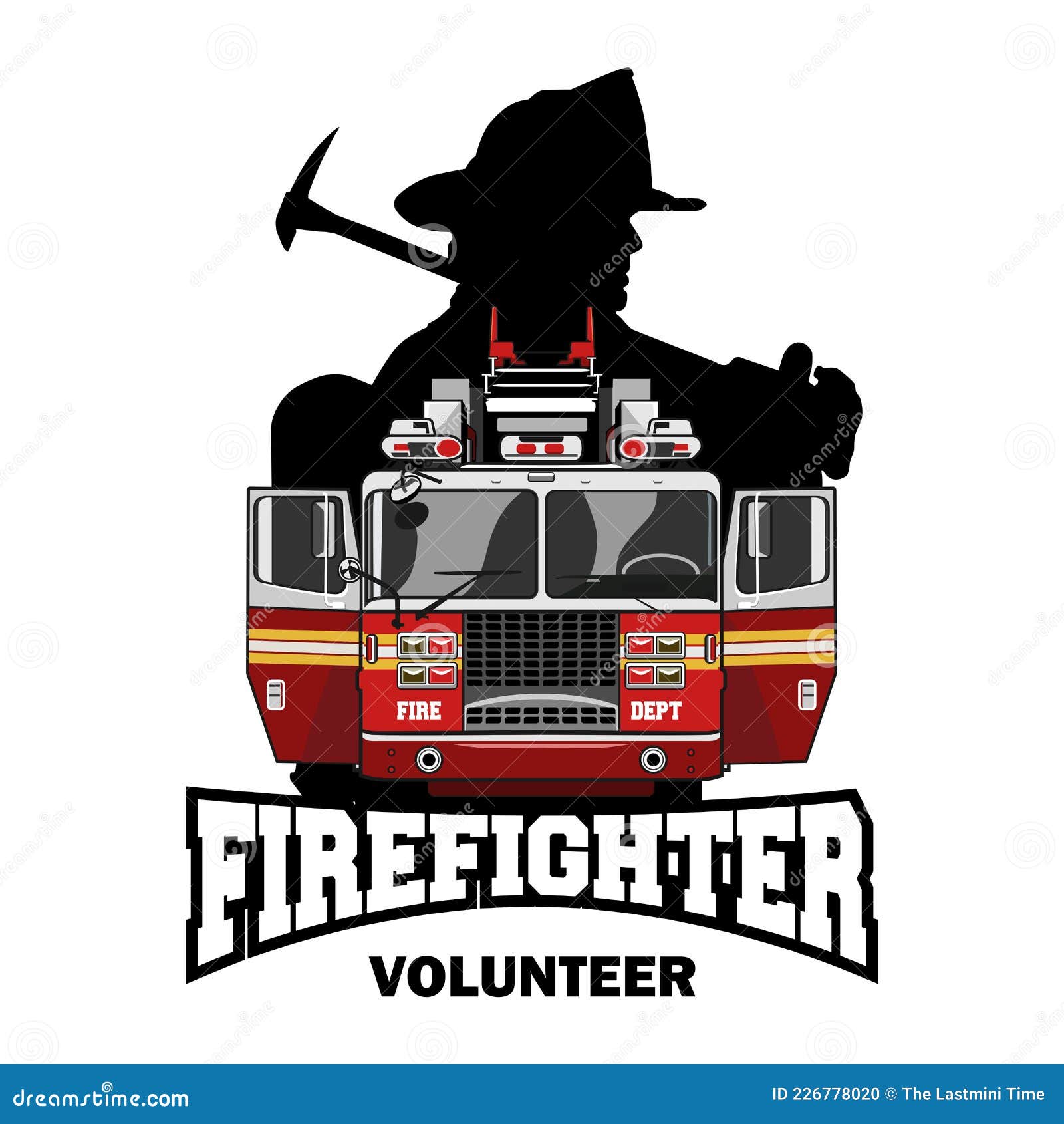 Firefighter brand logo stock vector. Illustration of cute - 226778020