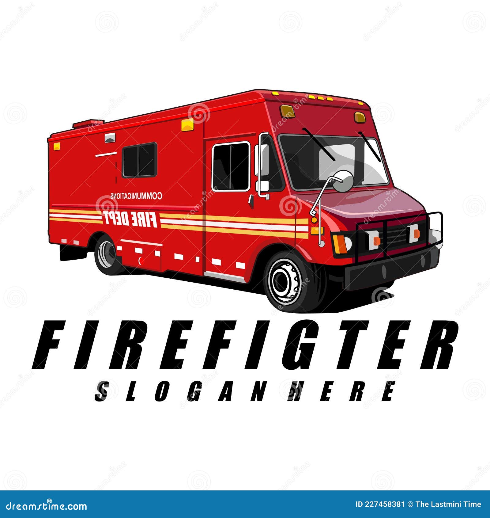 Firefighter brand logo stock vector. Illustration of black - 227458381