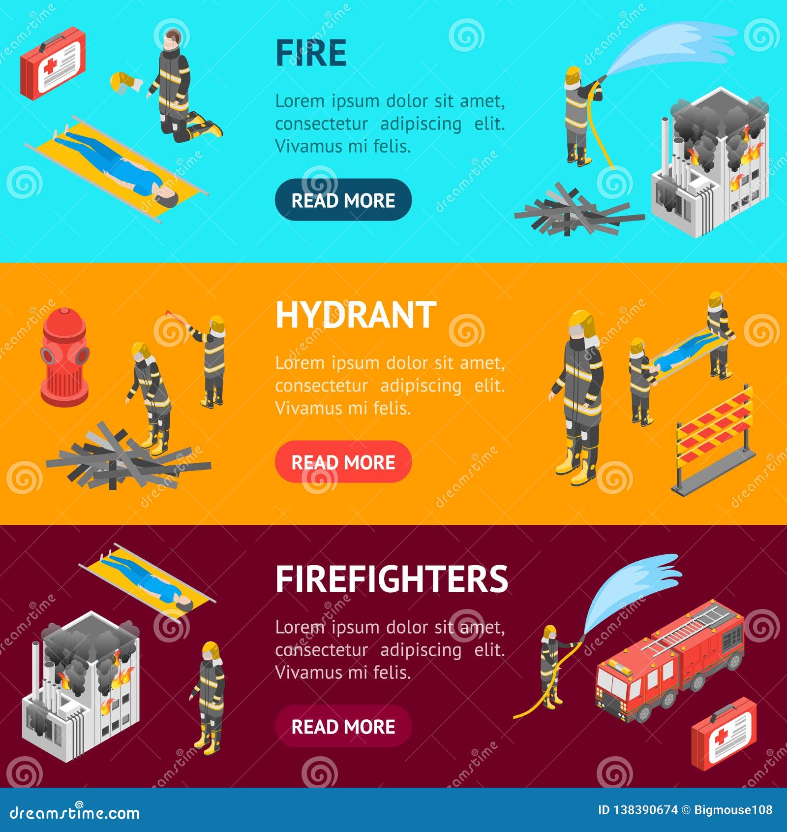 Fireman Extinguish Fire On House Vector Illustration | CartoonDealer ...