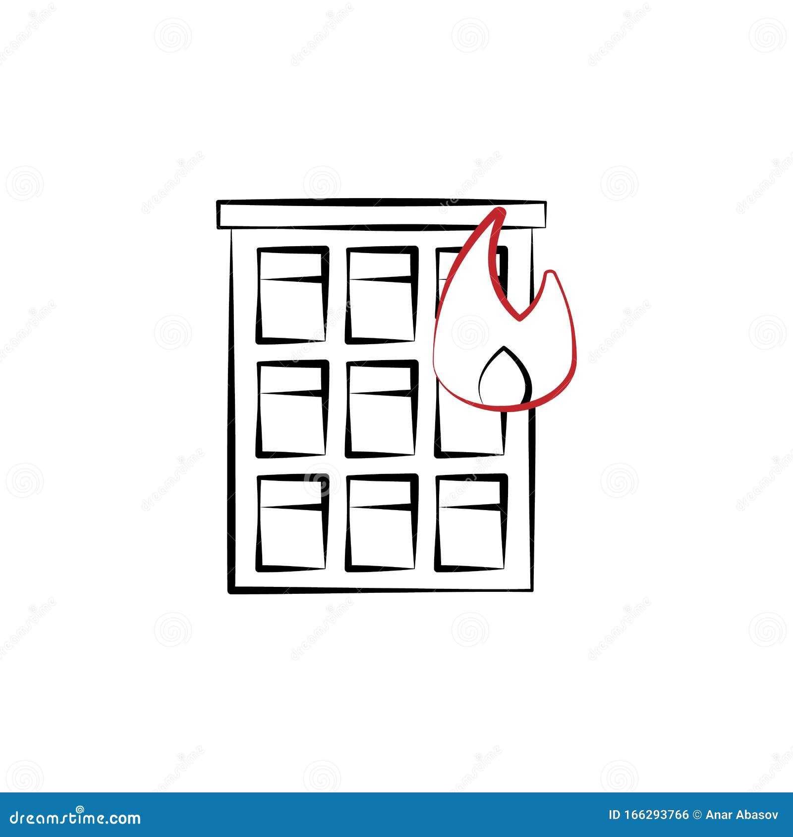 Firefighter, Building Two Color Icon 库存例证 - 插画 包括有 设备, 破坏: 166293766