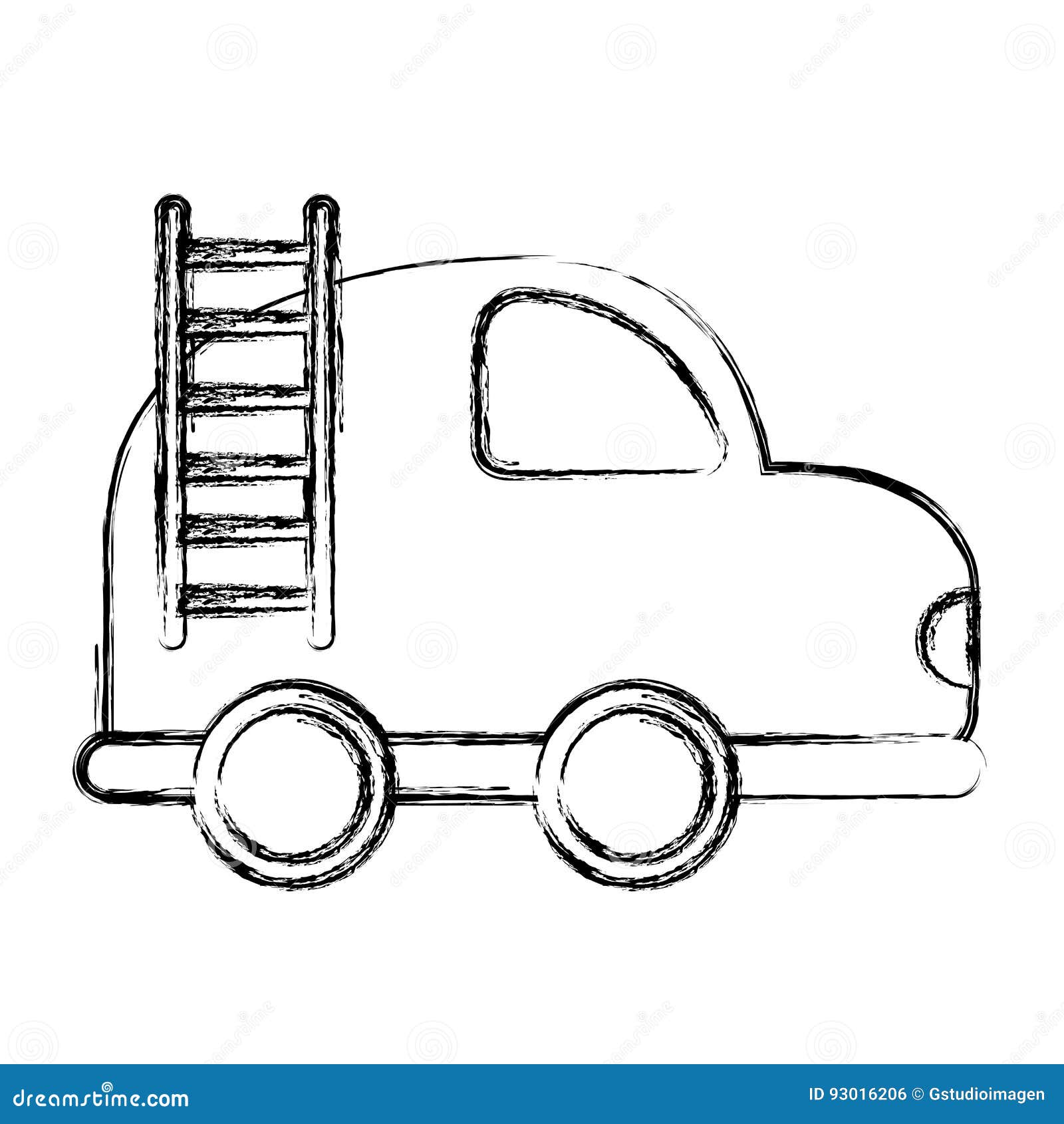 Firefighter Car Drawing Icon Stock Vector - Illustration of artwork ...