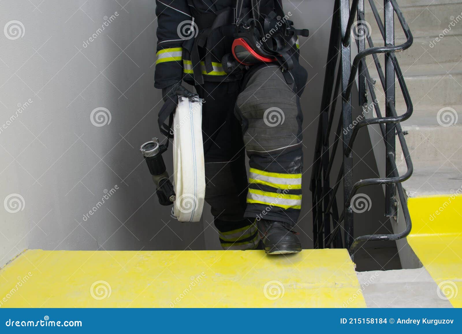Firefighter Climbs The Stairs Of A Building Set On Fire By A Russian ...