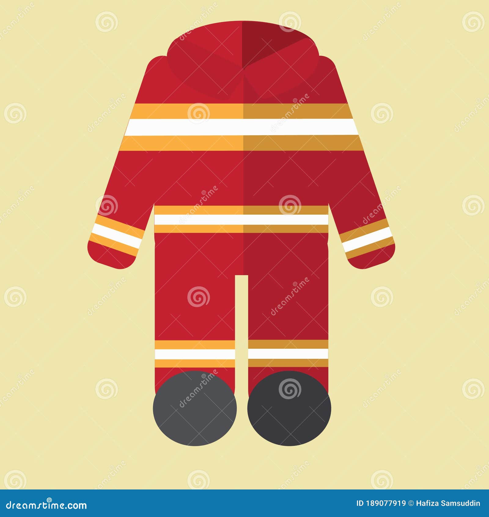 Firefighter Clothes. Vector Illustration Decorative Design Stock Vector ...