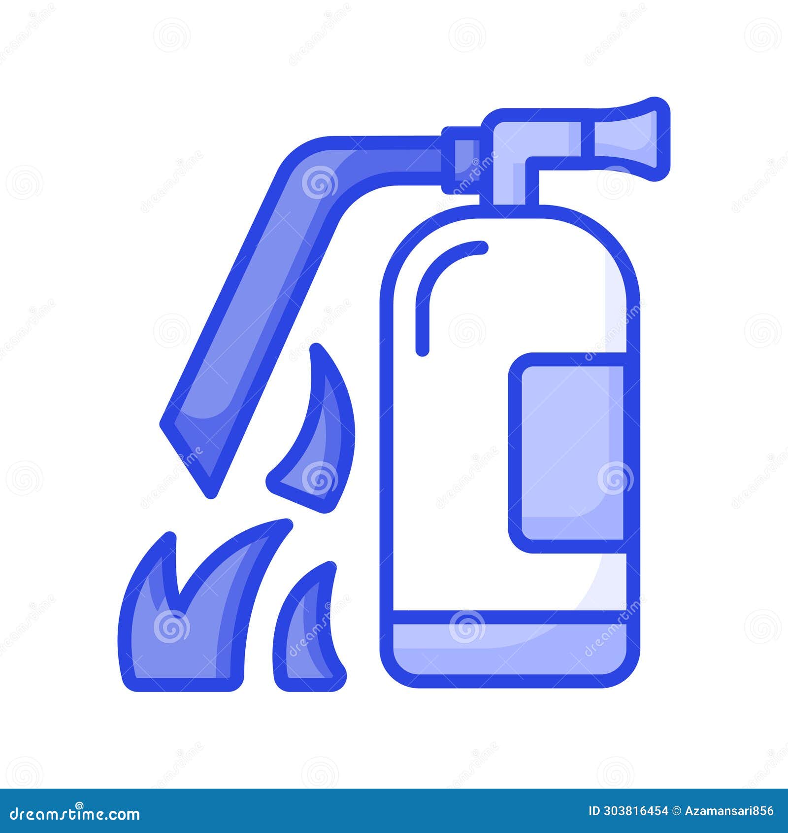 Firefighter Device, Trendy Vector of Fire Extinguisher Isolated on ...