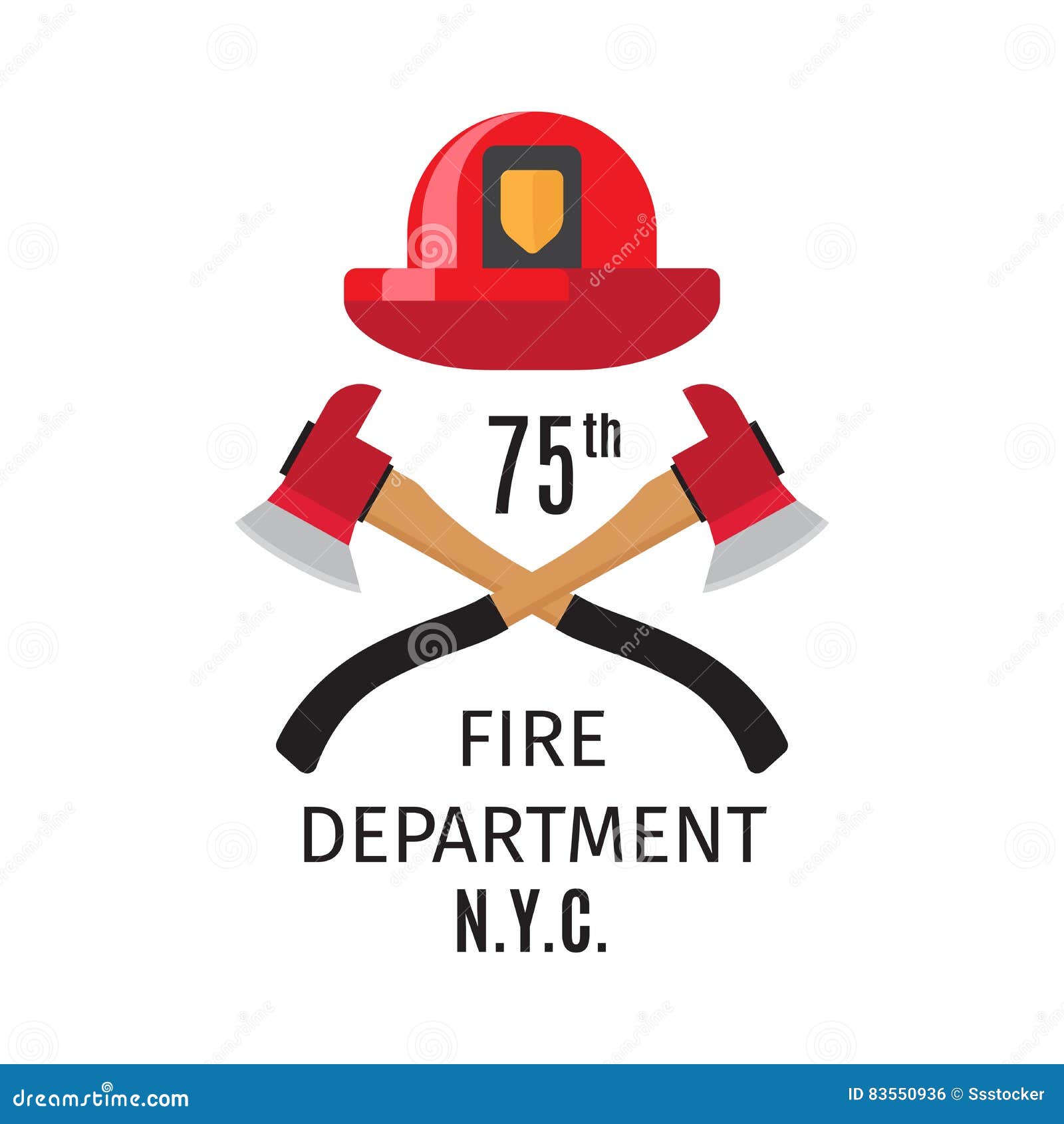 Firefighter Emblem Icon. Fireman Element Icon. Royalty-Free Stock ...