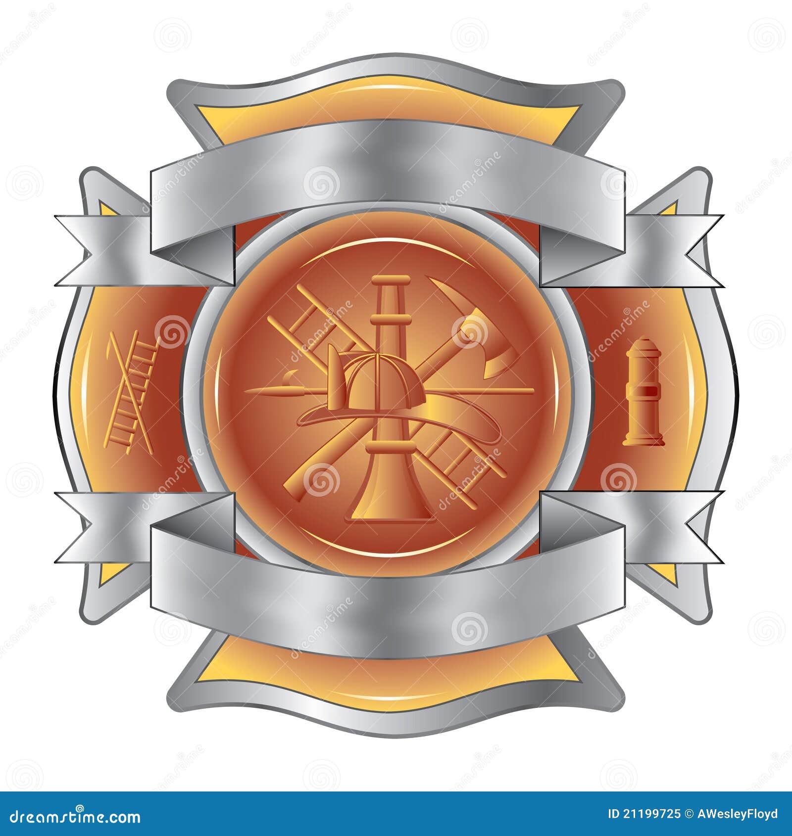 Firefighter Etched Cross with Tools Stock Vector - Illustration of ...