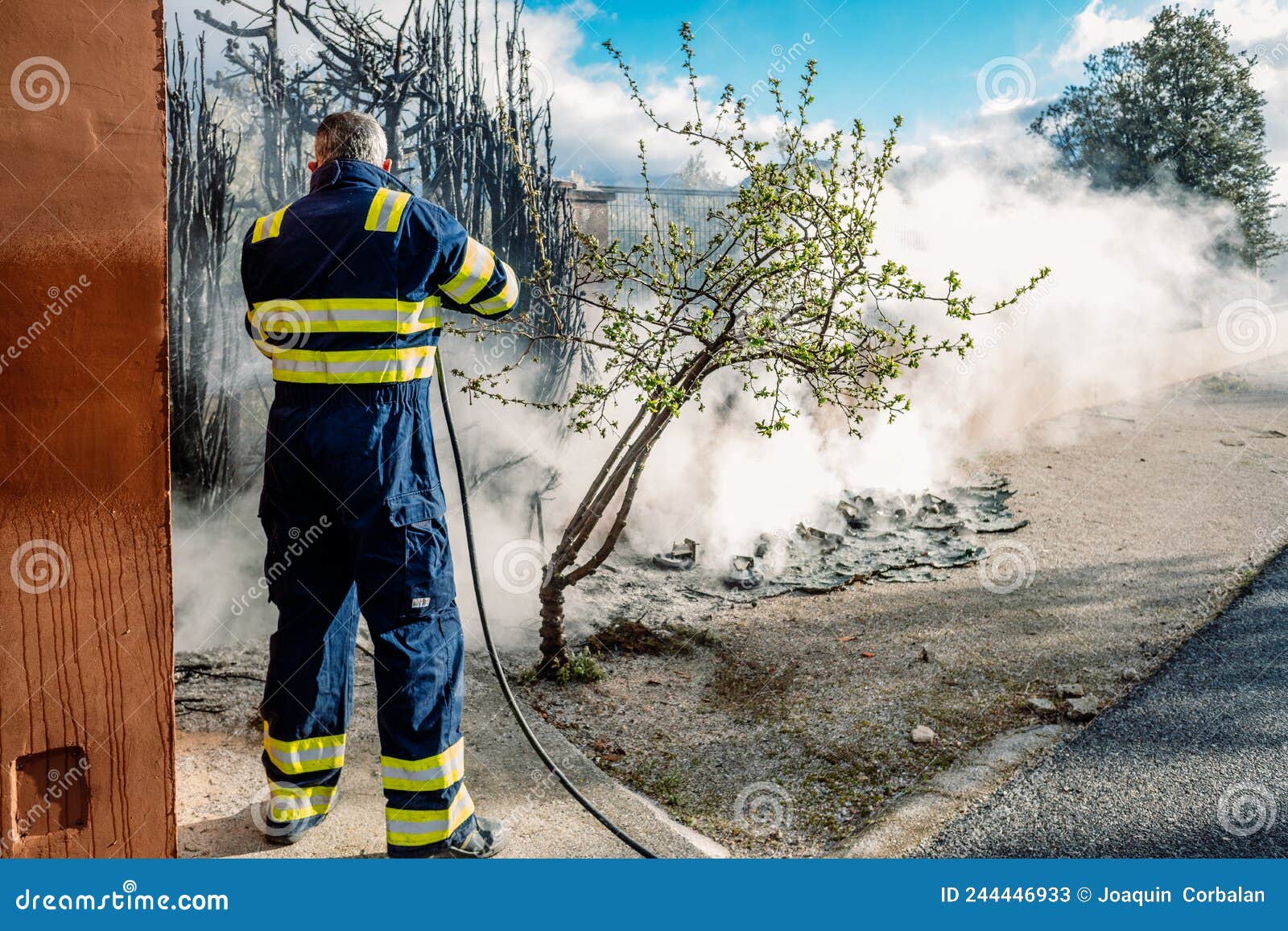 Firefighter Extinguishes an Outbreak of Fire with Water and Causes a ...