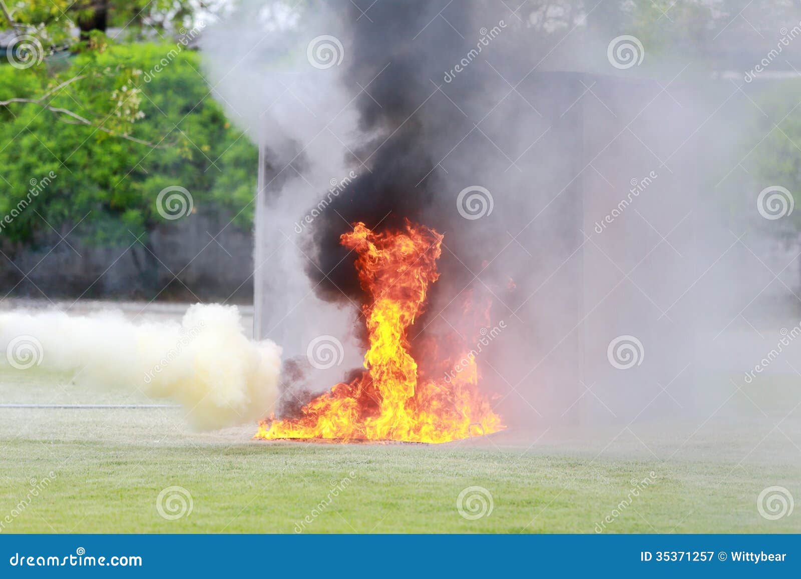 Firefighter Fighting for Fire Attack Training Stock Image - Image of ...