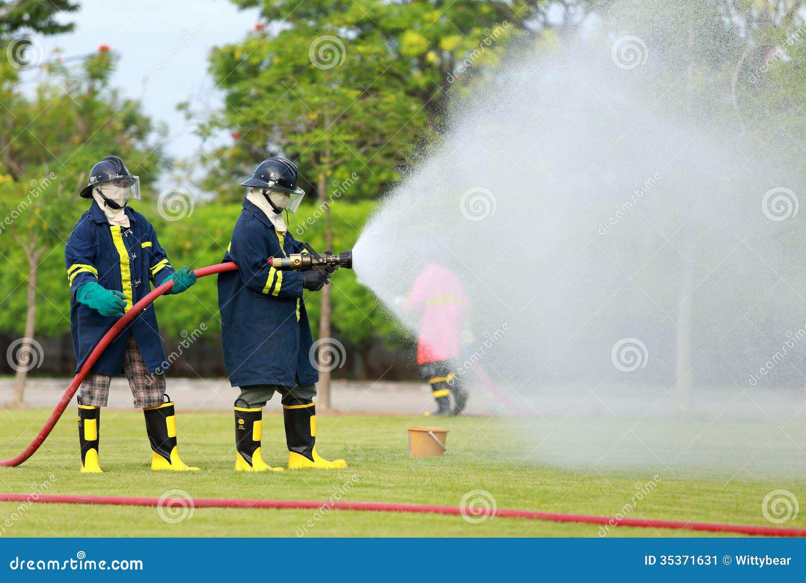 Firefighter Fighting for Fire Attack Training Stock Image - Image of ...
