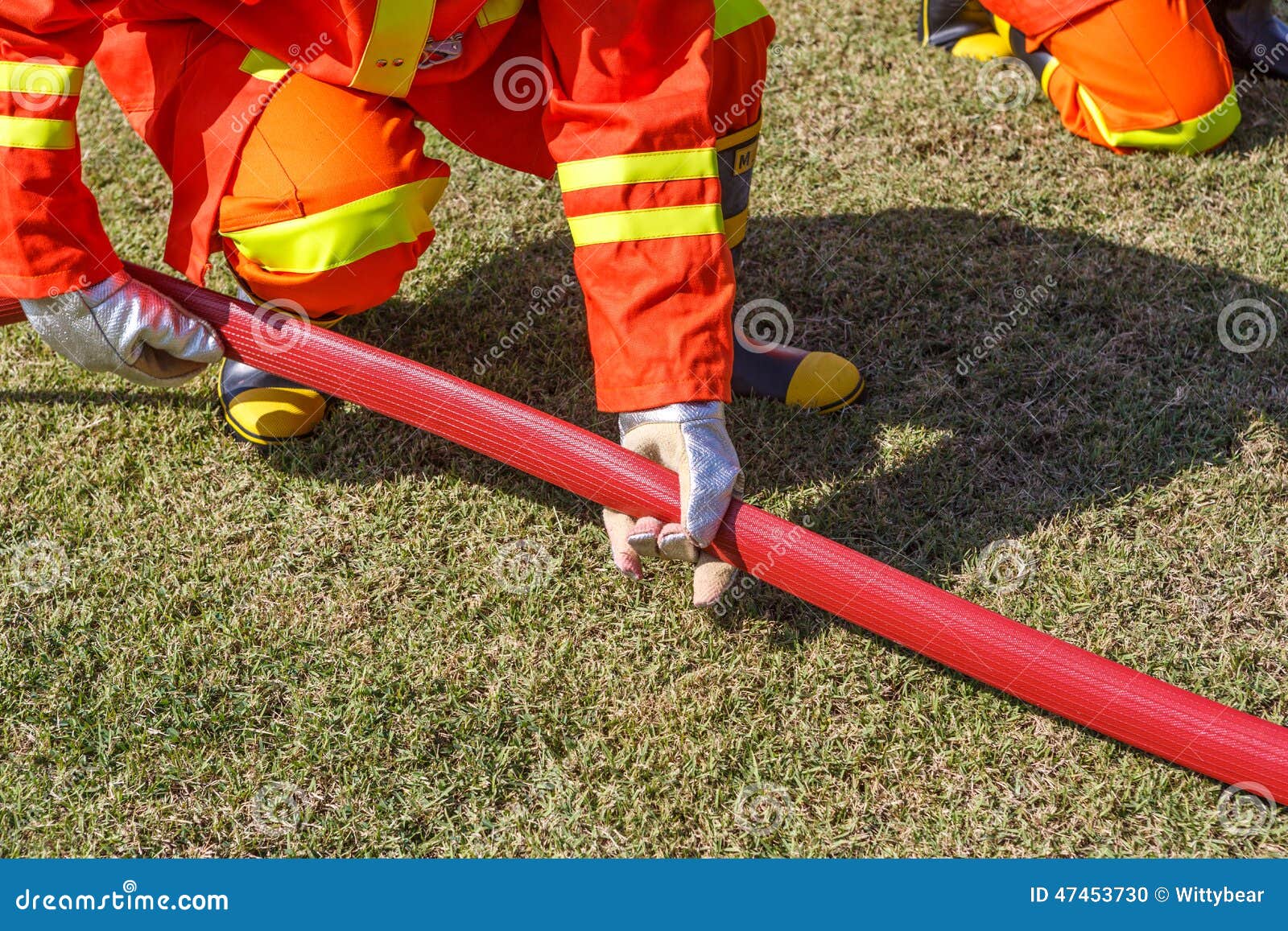 Firefighter Fighting for Fire Attack Training Stock Photo - Image of ...