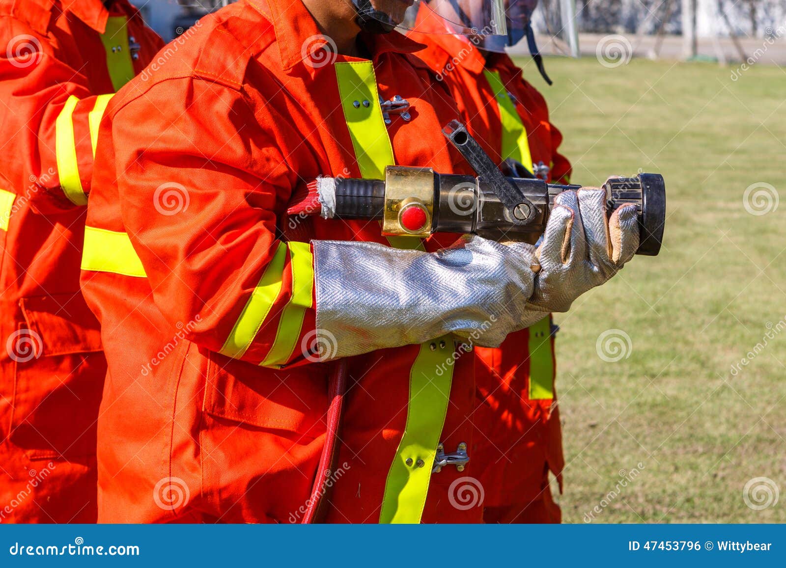 Firefighter Fighting for Fire Attack Training Stock Photo - Image of ...
