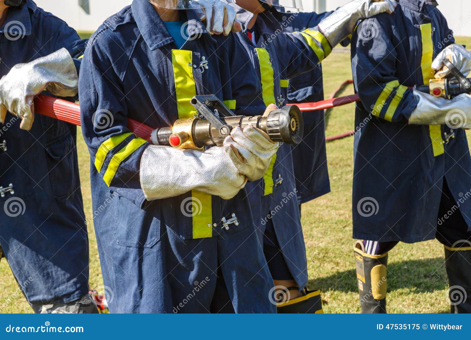 Firefighter Fighting for Fire Attack Training Editorial Image - Image ...
