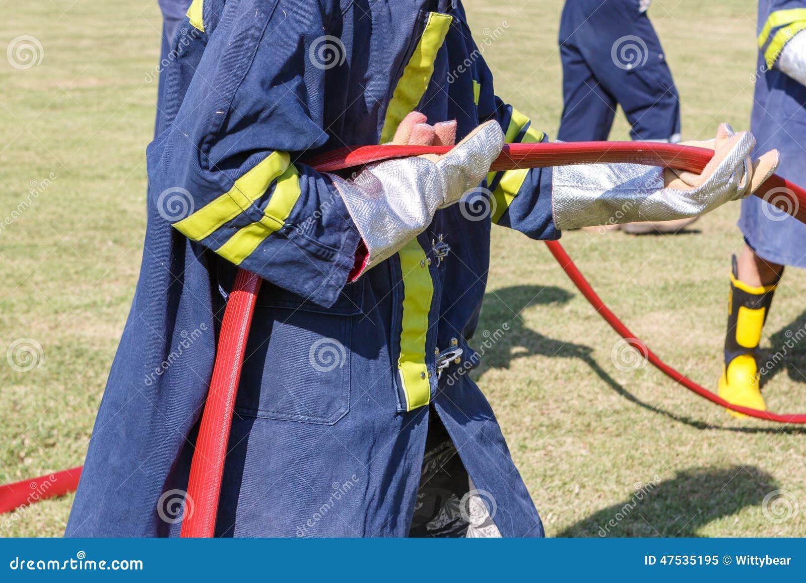 Firefighter Fighting for Fire Attack Training Stock Image - Image of ...