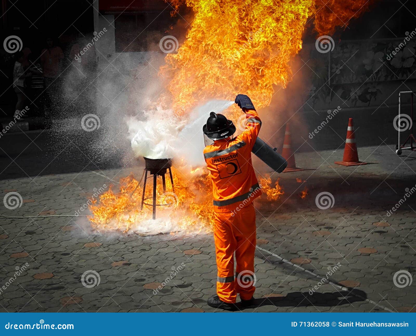Firefighter editorial stock photo. Image of case, control - 71362058