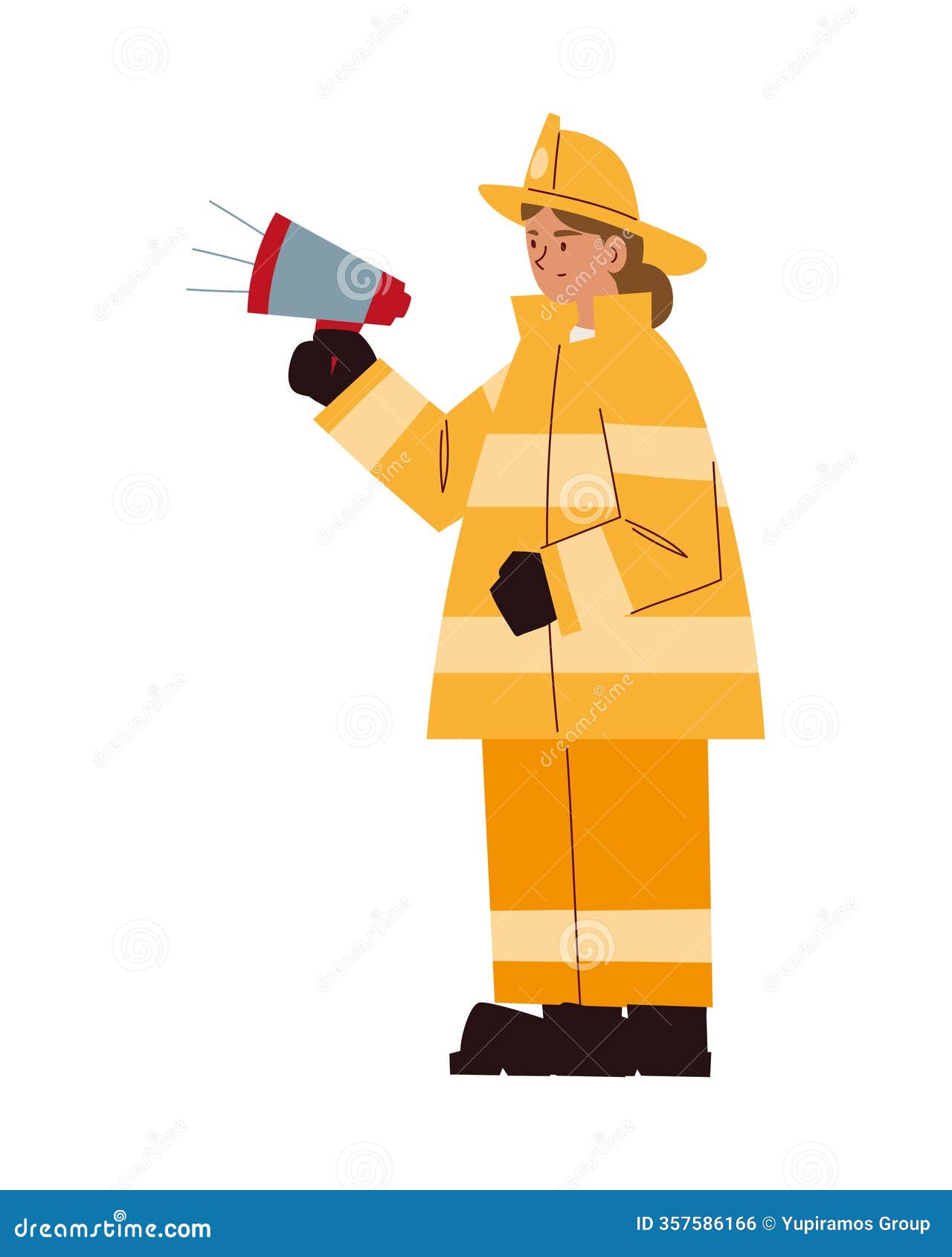 Firefighter Girl Stock Illustration | CartoonDealer.com #57973471
