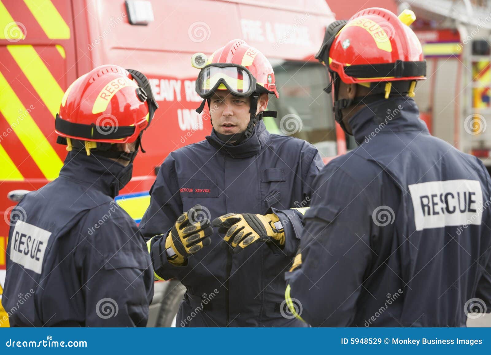 A Firefighter Giving Instructions To His Team Stock Image - Image of ...