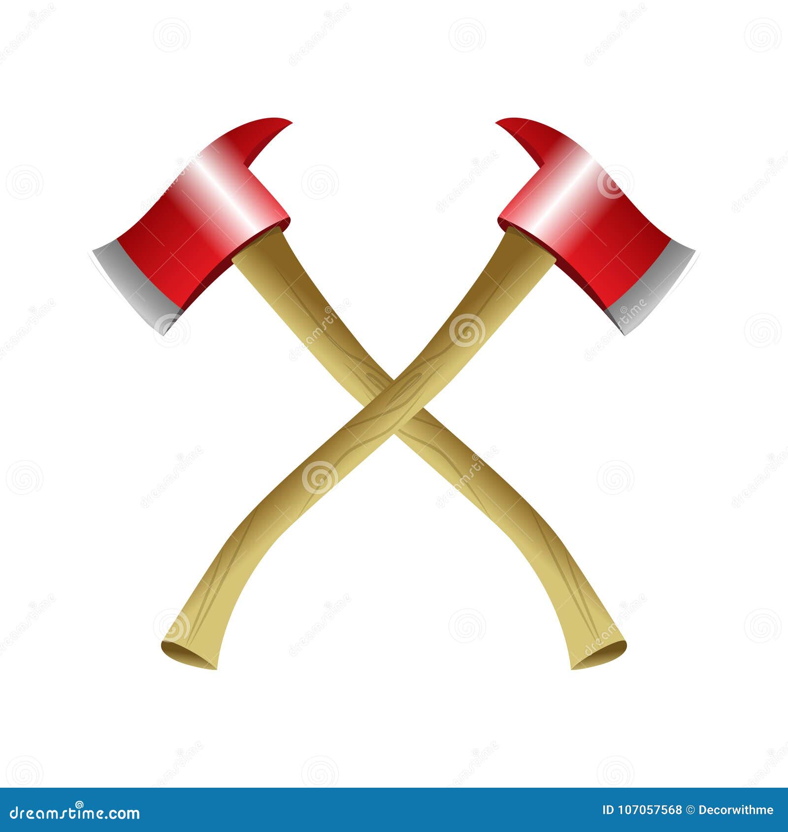 Firefighter Hatchets - Realistic Vector Isolated Objects ...