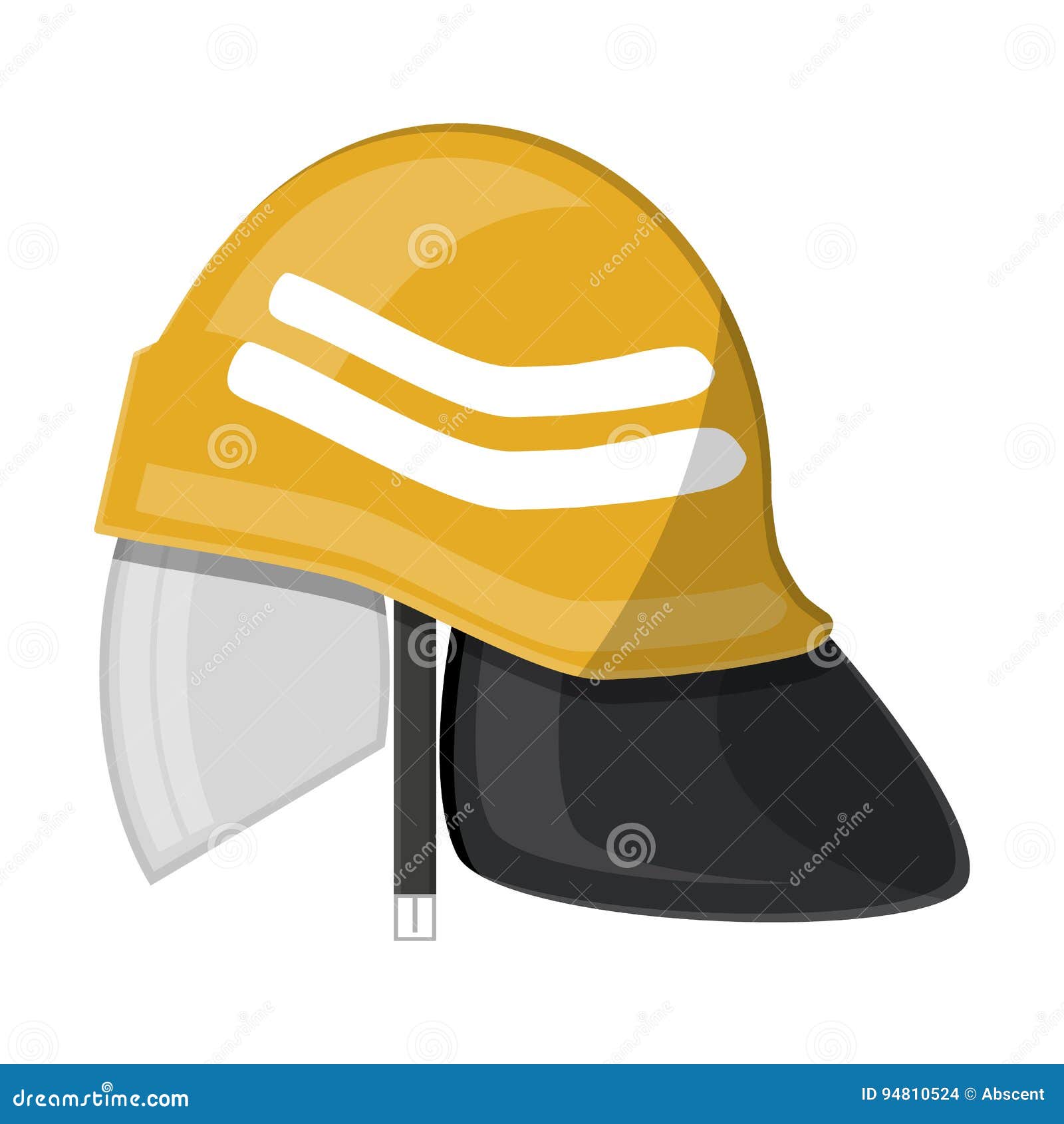 Firefighter Helmet. Fire Equipment Stock Vector - Illustration of fire ...