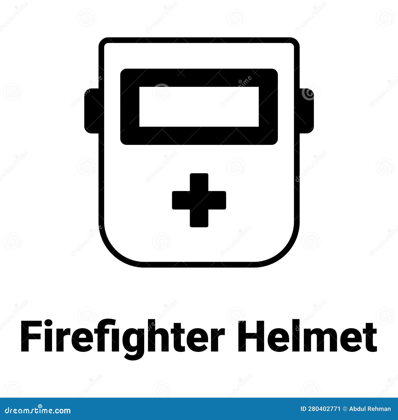 Firefighter Helmet Vector Icon Easily Modify. Stock Vector ...