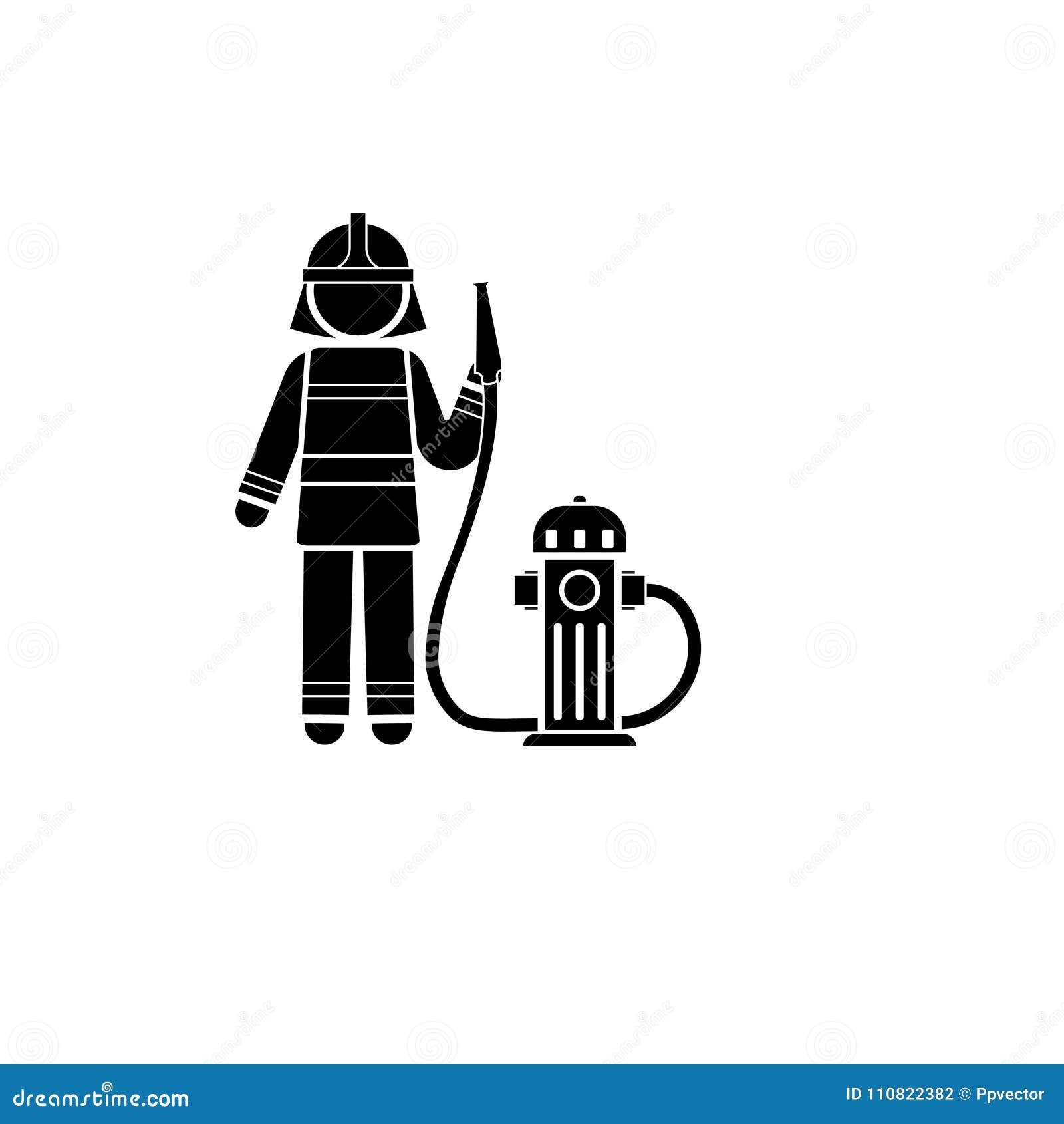 Firefighter Icon Symbol Sign Stock Vector - Illustration of people ...