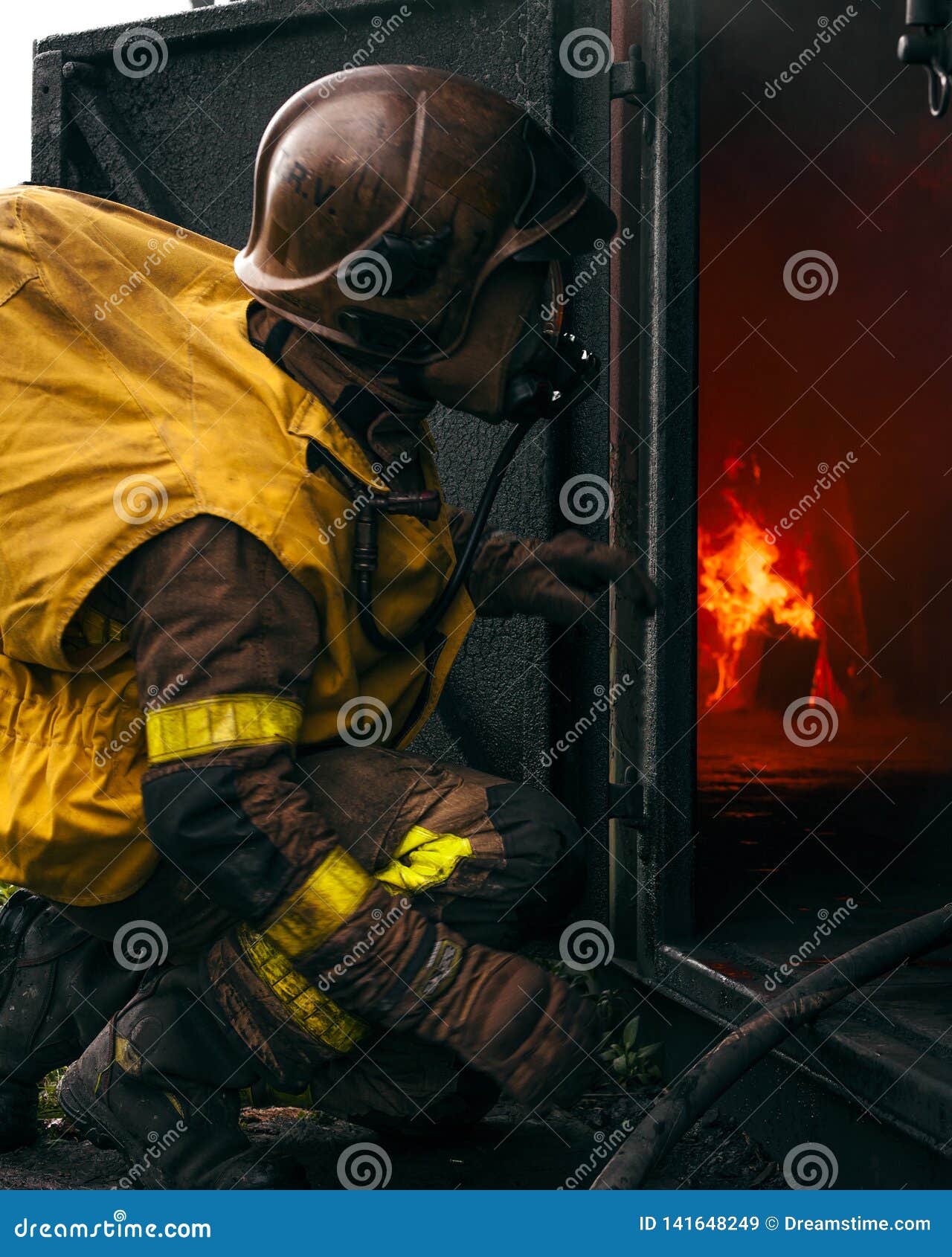 Firefighter Ireland editorial stock image. Image of training - 141648249