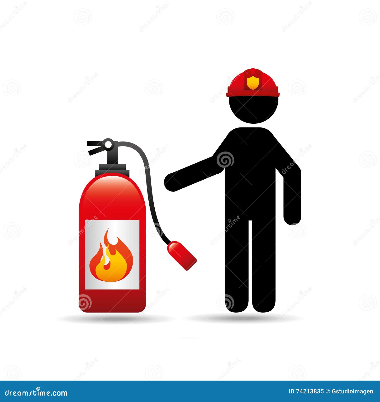 Firefighter job icon stock illustration. Illustration of male - 74213835