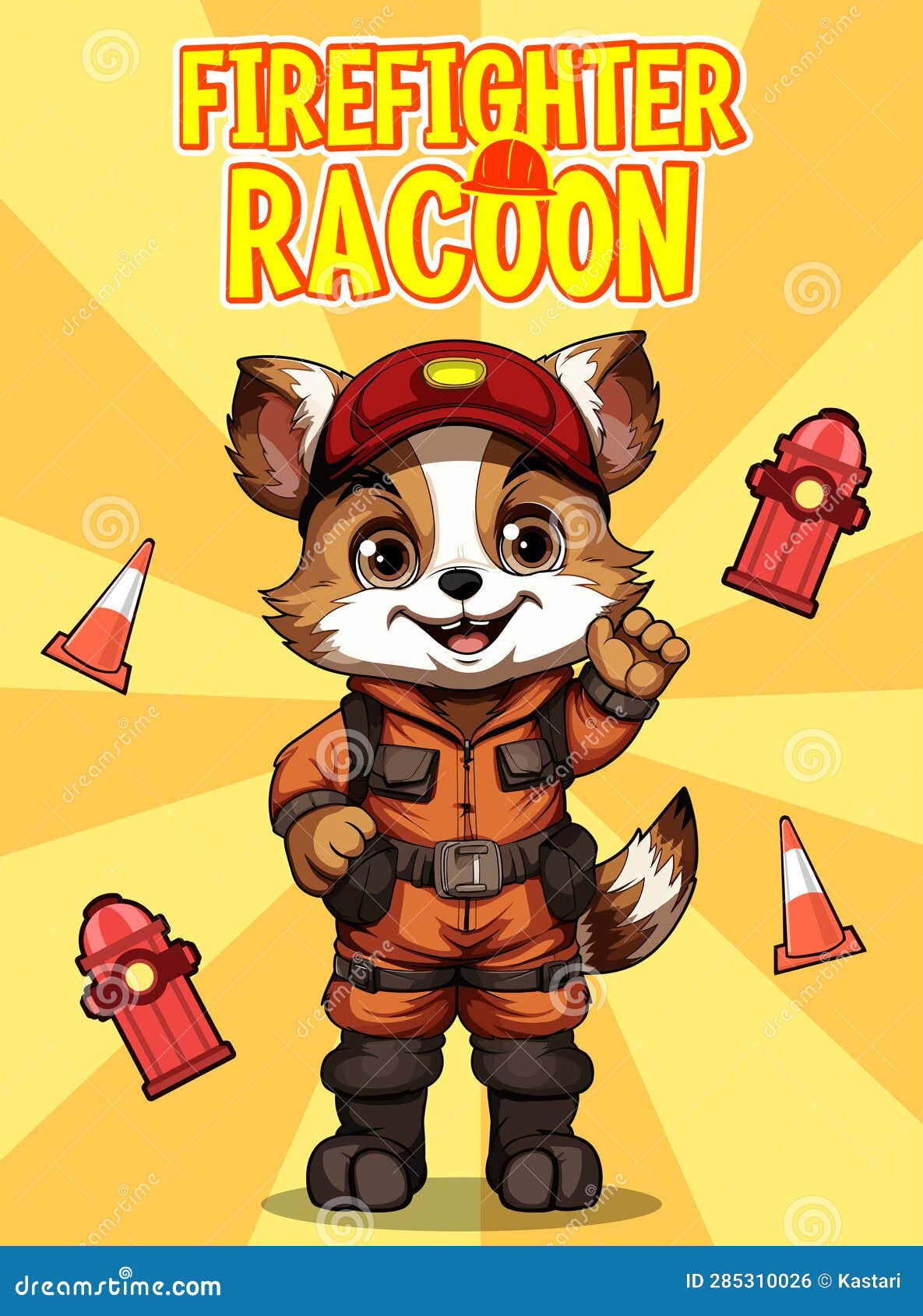 Firefighter Racoon Stock Illustrations – 3 Firefighter Racoon Stock ...