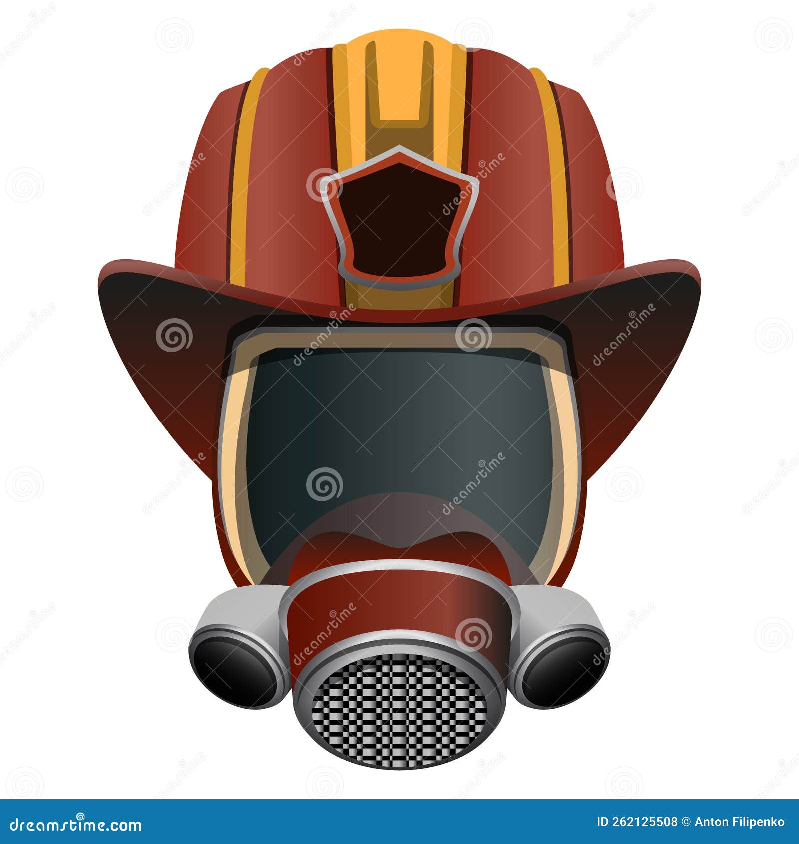 Firefighter Mask Icon Vector | CartoonDealer.com #108938185