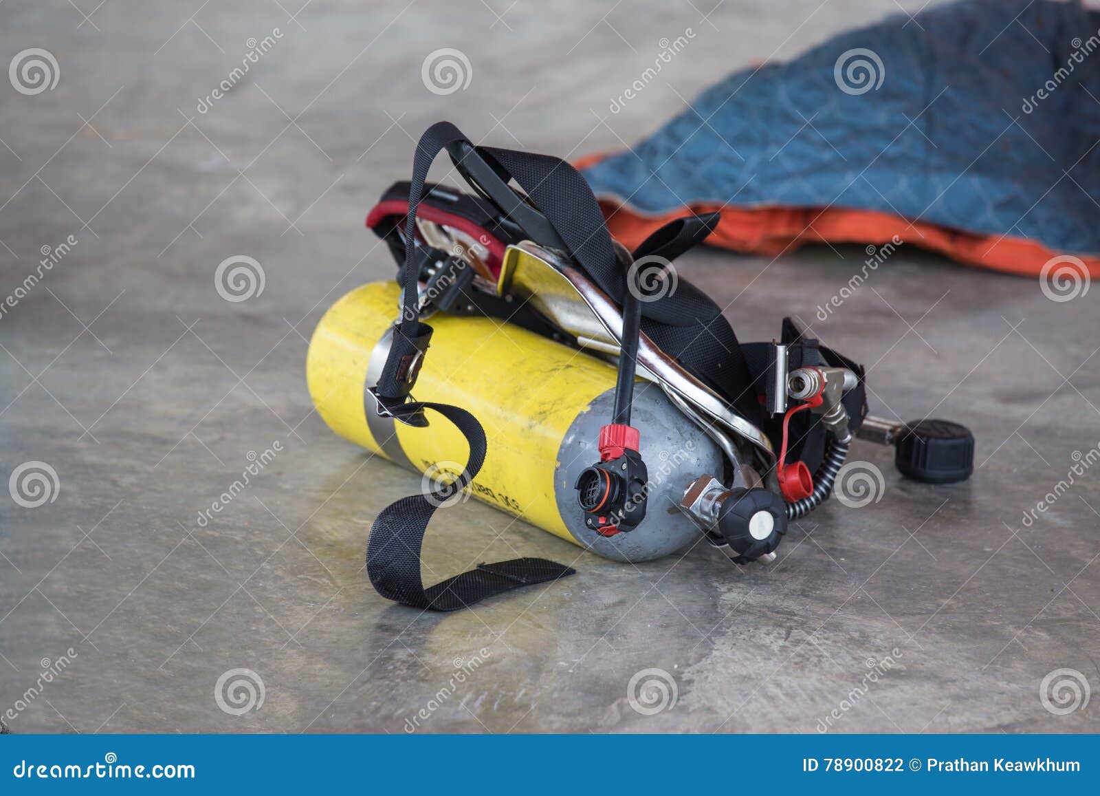 Firefighter oxygen tank stock photo. Image of equipment - 78900822