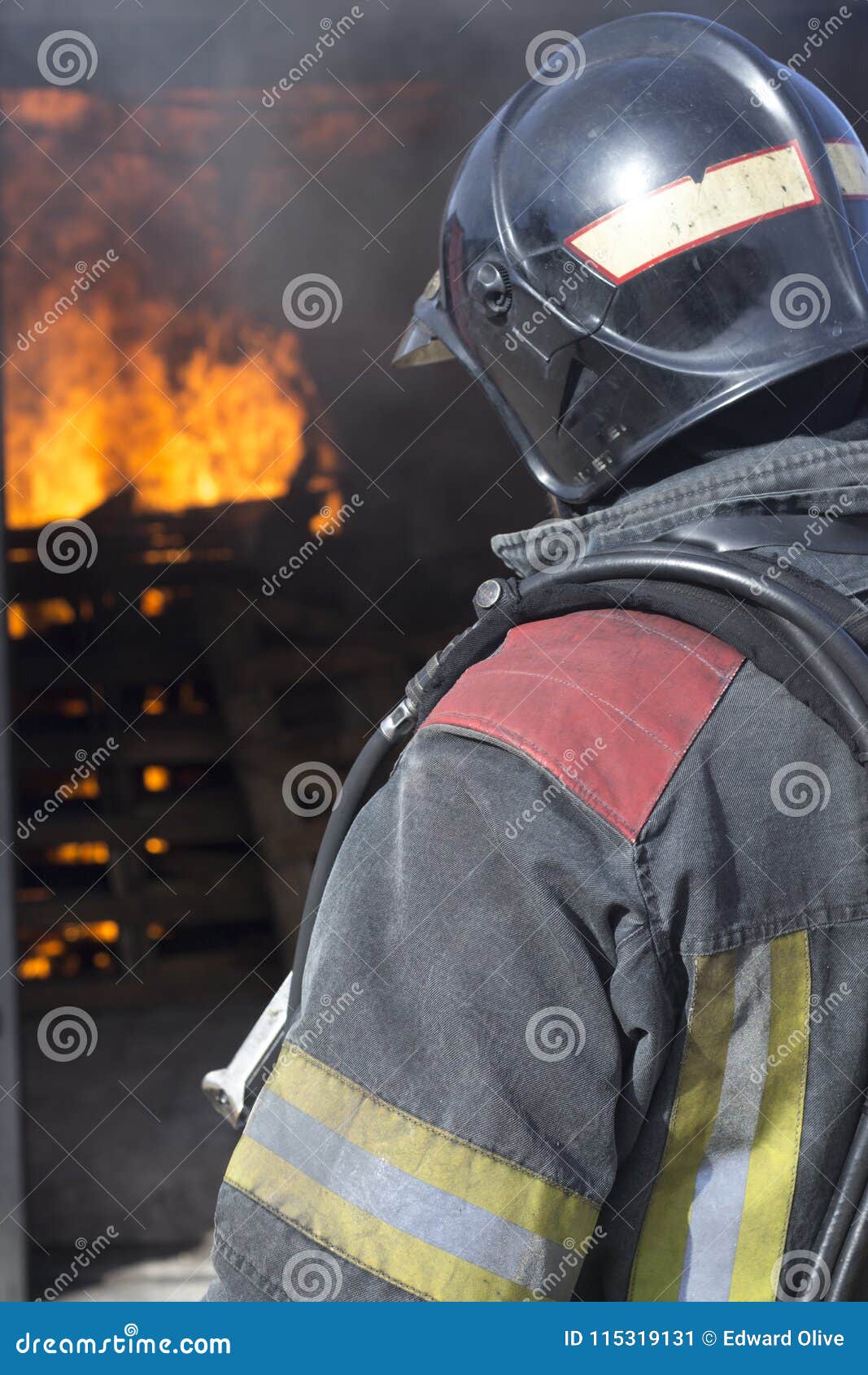 Fireman Fire Training Station Drill Stock Image - Image of practice ...
