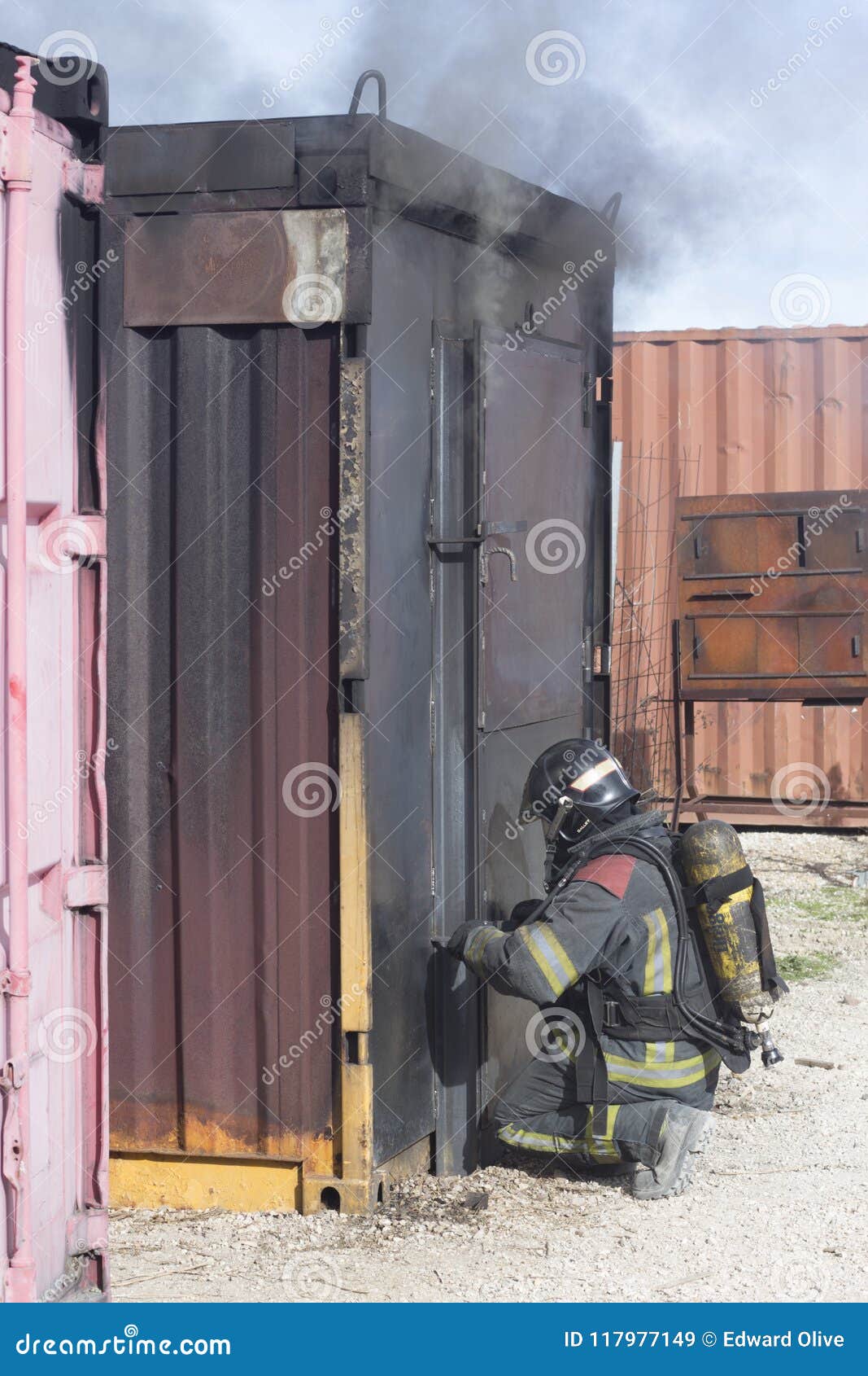 Fireman Fire Training Station Drill Editorial Stock Image - Image of ...
