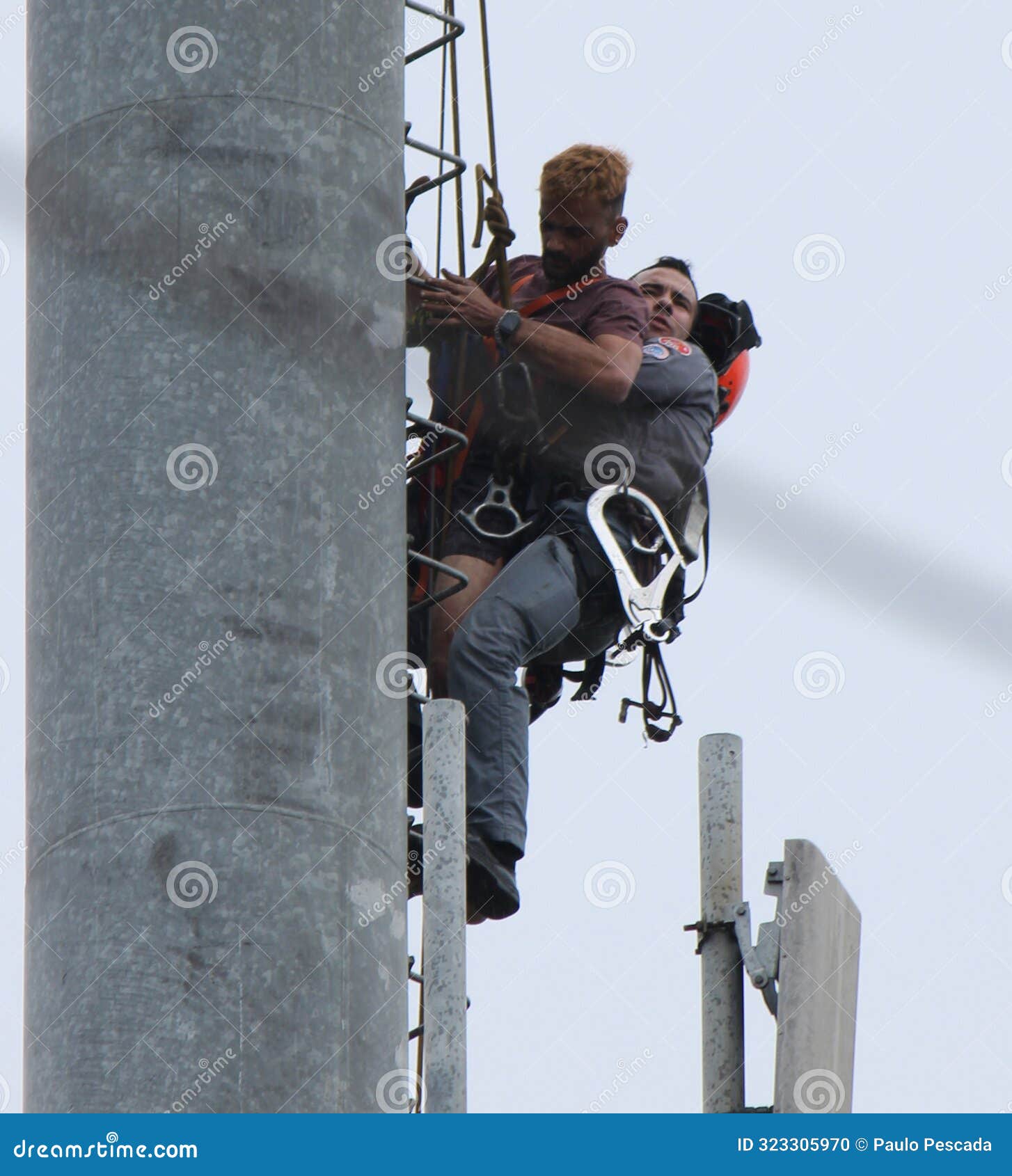 Firefighter Rescue Team Training In Fire Fighting Extinguisher ...