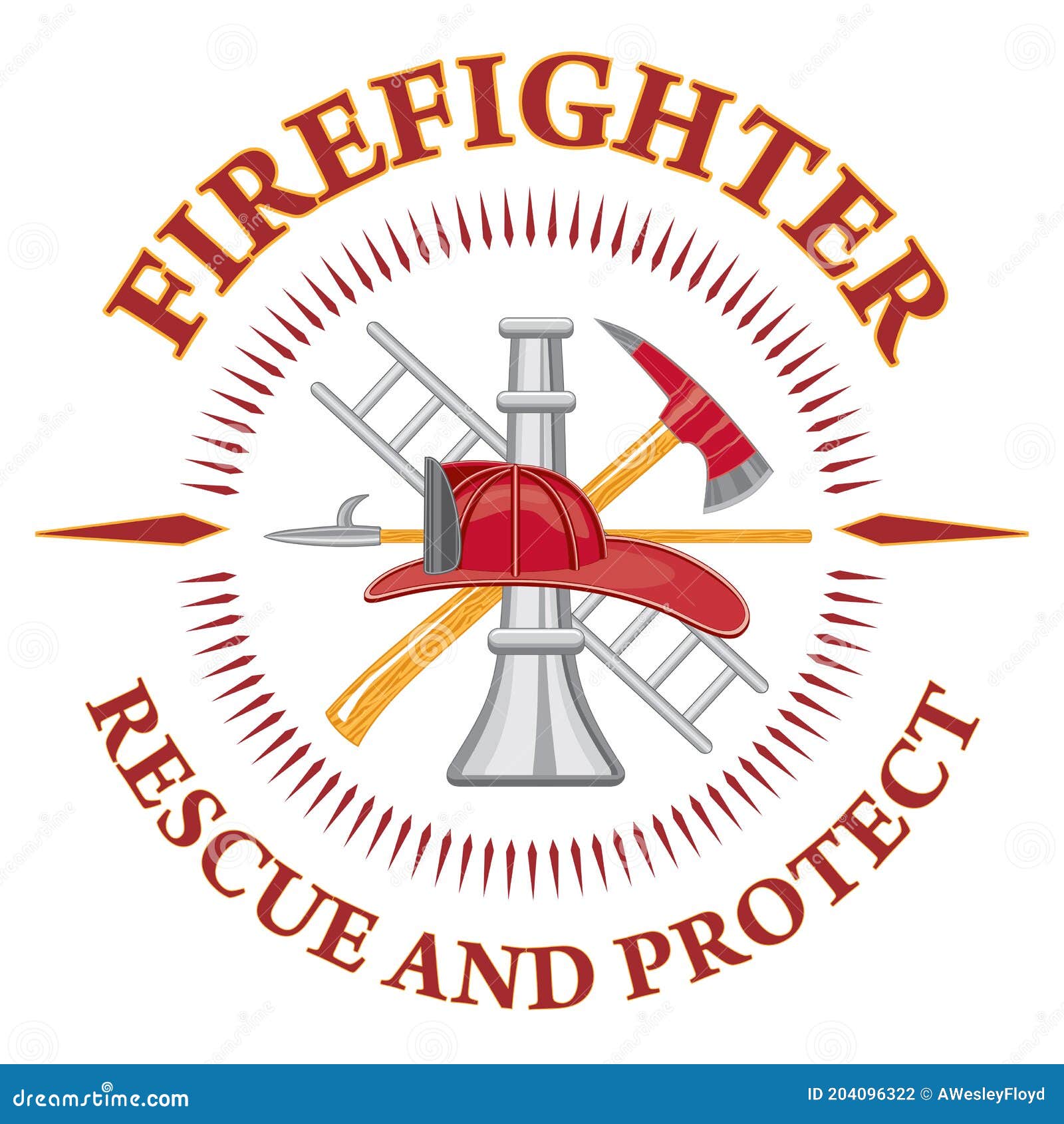 Firefighter Rescue and Protect Stock Vector - Illustration of rescue ...