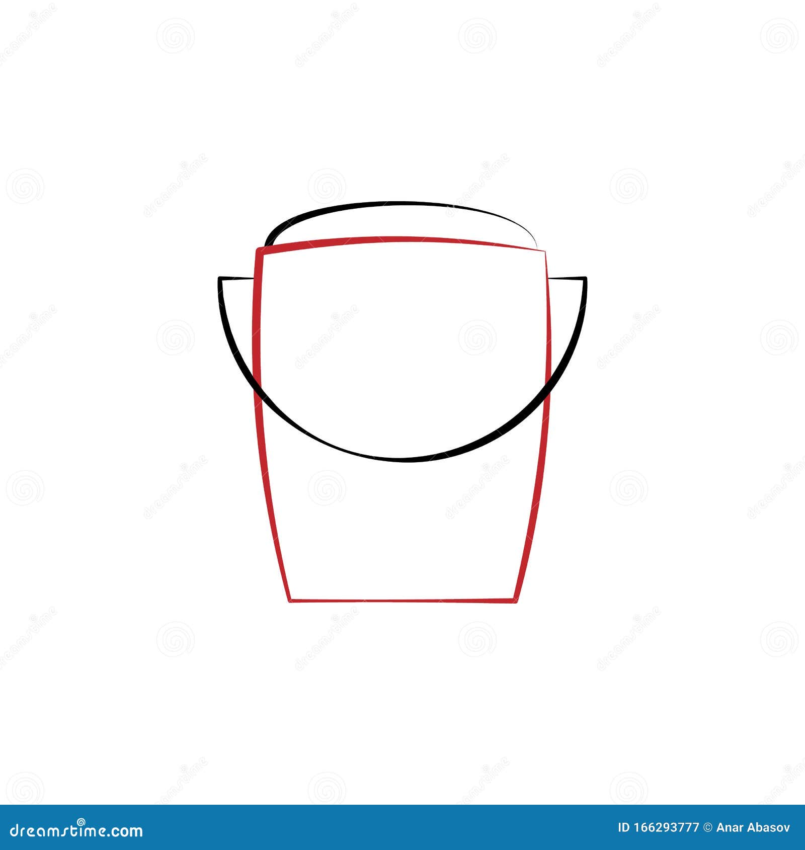 Firefighter, Sand Bucket Two Color Icon Stock Illustration ...